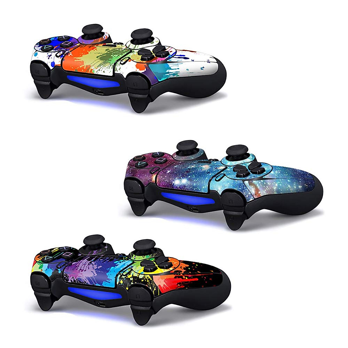 SKINOWN Skin Sticker Protective Cover for PS4 PlayStation Controller Three Styles 2 (3 Pieces)