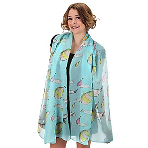 elope Dr. Seuss Oh The Places You'll Go! Lightweight Costume Scarf for Adults and Teens Standard Blue