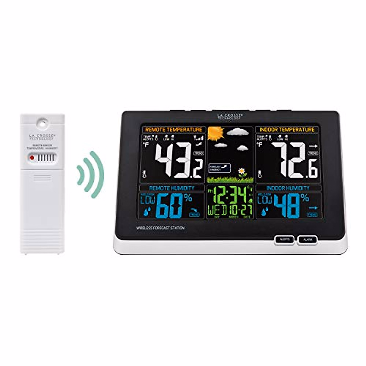 La Crosse Technology 308-1414MB-INT Wireless Color Weather Station with Mold Indicator, Black