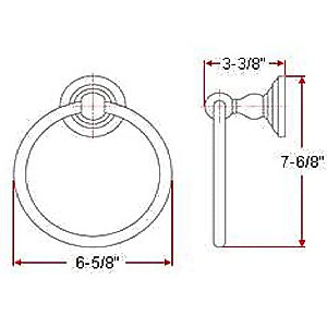 Design House 538421 Calisto Towel Ring, Oil Rubbed Bronze, One Size