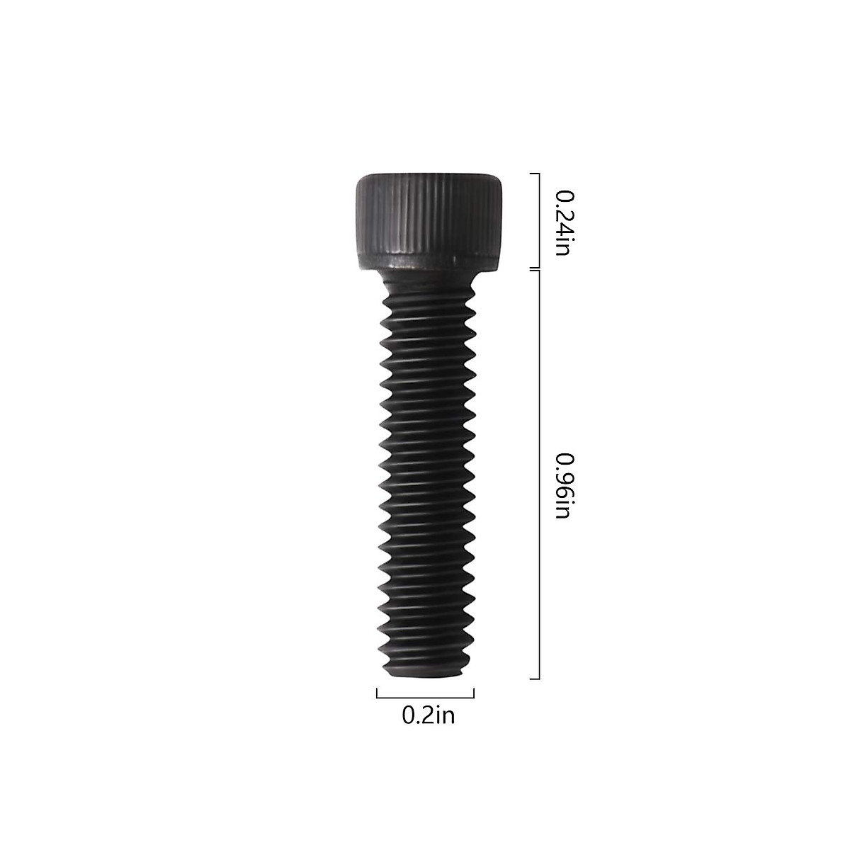 Socket Head Cap Screw, 1/4-20 x 1, Alloy Steel, Black Oxide, Hex Socket Coarse Thread, 1/4 inch Hexagonal Allen Bolt, Length: 1 inch, Full Thread (Quantity: 20)