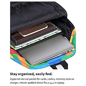 HotStyle TRENDYMAX School Backpack for Boys, Durable Elementary Bookbag Cute for Kids, Colorful Blocks