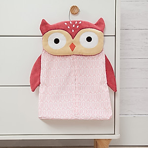 Lambs & Ivy Little Woodland Forest Animals 4 Piece Crib Bedding Set, Pink/White