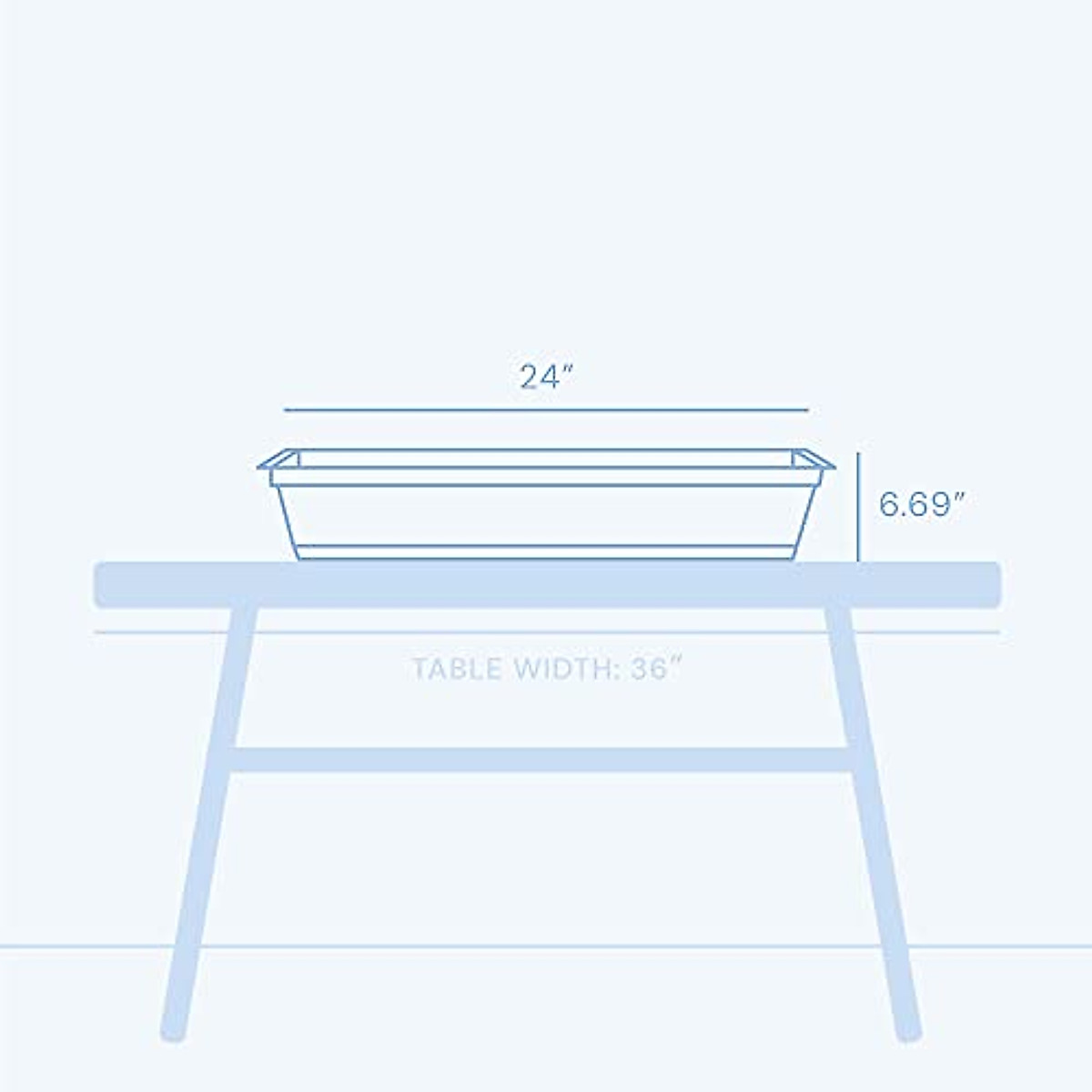 Bloem Dura Cotta Window Box Planter: 24" - Black - with Tray, Weatherproof Resin Box, Removable Tray for Indoor & Outdoor Use, Gardening, 3 Gallon Capacity