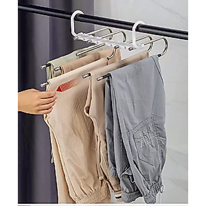 Multifunctional Folding Storage Trousers Rack, Non-Slip Clothes Organizer for Trousers, Scarves, Slack, ect.