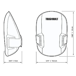 ToughBuilt - Ultra Light Knee Pads with Non-Marring Outer Shell - Knee Pad Essentials, Comfortable, Resistant and Durable - (TB-KP-1)