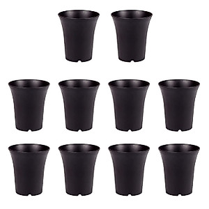 HANABASS 30 pcs Flowerpots Black Bonsai Drainage Indoor Round Outdoor for Plants Holes Balcony Pots Plastic Hole Plant Flower Planting Planter Vegetables Planters Nursery Garden Container