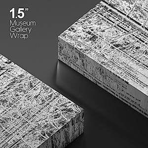 SIGNWIN Canvas Wall Art Winter Snow Covered Birch Trees on The Hillside Nature Forest Modern Art Traditional Scenic Dramatic Black and White for Living Room, Bedroom, Office - 16x24 inches