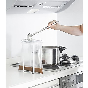 YAMAZAKI home 6784 Kitchen Multi Eco Stand-Multifunctional Plastic Bag Holder, One Size, White