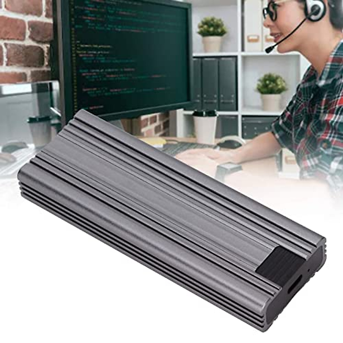 SSD Enclosure Case, Multipurpose SSD Box Silicone Grease Stable Heat Dissipation Core Sticking Design for for OS X Operating System