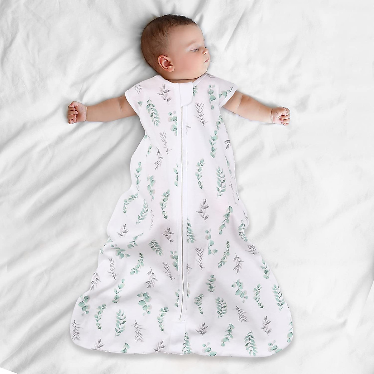 The Peanutshell Wearable Blanket Sleep Sack for Baby Girls, Farmhouse Floral, Sizes up to 12 Months (Small/Medium)