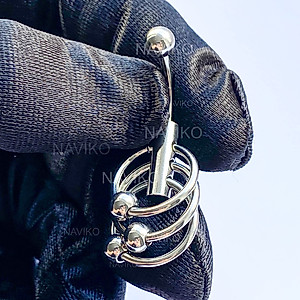 NAVIKO Vch Piercing Jewelry for Women - Vch Jewelry Vertical Hood Piercing Jewelry - Piercing Barbell Steel - Hood Jewelry 14g Curved Barbell Rings