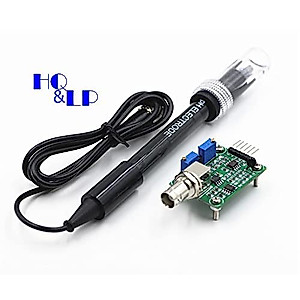 PH Sensor for Arduino, PH0-14 Value Detect Sensor Module + PH Electrode Probe BNC, PH Sensor UNO, PH Sensor Arduino Kit, PH Sensor Raspberry Pi Kit, by HQ&LP