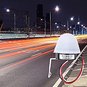 Street Light Photoswitch, Automatic On Off Photocell 2pcs 10A 220V Control LED Light Energy,Saving Lamp with Delay Function for Street Light, Highway, Garden (220V)
