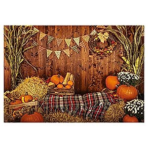 YYNXSY 10X8FT Thanksgiving Autumn Background Autumn Pumpkins to The Countryside Photography Background Harvest Harvest Harvest Background Party Supplies Cake Table Decoration Banner Portrait YY-2501