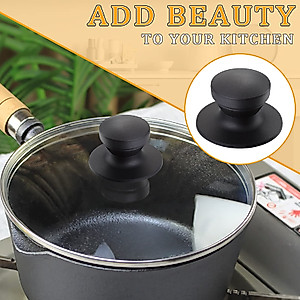 OCR Pot Lid Replacement Knobs, Glass Lid Handles Kitchen Cookware Universal Replacement Pan Lid Holding Knobs, Bakelite Handgrip with Screw (4)