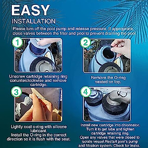 Replacement for Nature2 Duoclear 25 35 Mineral Cartridge W28000 W28001 for All Zodiac DuoClear Fusion Soft Vision Pro Above Ground Ingroud Pool Sanitizer for up to 35,000 Gallons Pool, 50001800