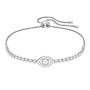 Swarovski Rhodium Plated Evil Eye Bracelet