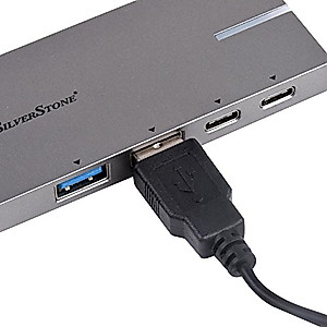 Silverstone SST-EP09C USB 3.1 Type-C Compatible, USB Hub, Charcoal Gray