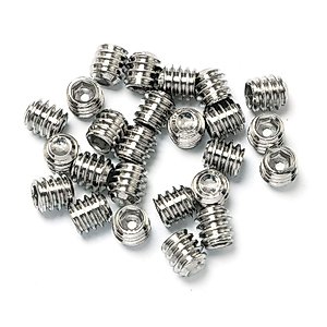 Pro Bamboo Kitchen 25pcs 1/4-20 x 1/4" Hexagon Hex Socket Set Screws 304 Stainless Steel Full Thread Cup Point Grub Screws