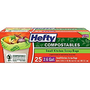 Hefty Small Kitchen Scrap Compost Bags - 2.6 Gallon, 25 Count