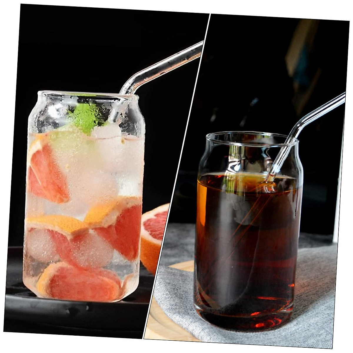 HAKIDZEL 2Pcs can cup glass cups beer mugs clear coffee mugs canned drinks glass drinking glasses vodka glasses Water Mug Ring-pull Can Shaped Cup household soda can golf cup beer can