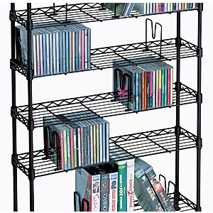 Atlantic Maxsteel 8-Tier Heavy Gauge Steel Wire Storage Shelving, holds up to 440 CD; or 228 DVD; or 264 Blu-Ray/Video Game discs, also great for organize collectable/memorabilia, in Black – PN 3020