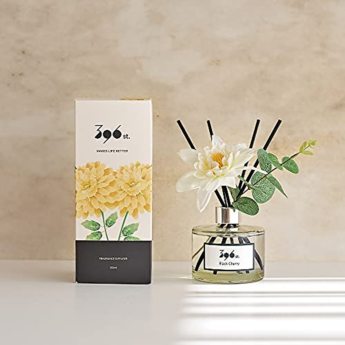 396 st. Dahlia Flower Reed Diffuser, Vanilla Lavender(Also Known as Garden Lavender), 200ml(6.7oz) / Reed Diffuser Sets, Scentsy Home Fragrance, Scented Oils, Home & Bathroom Décor
