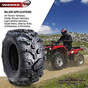 WANDA 2 Premium UTV ATV Tires 25x11-10 25x11x10 Super Mud Snow 6PR P375-10216