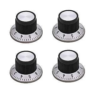 mxuteuk 4pcs Potentiometer Control Knob Volume Audio Electric Guitar Bass Pedal Knobs Screw Type 24 x 14.5mm (d*h) KNOB-C-1