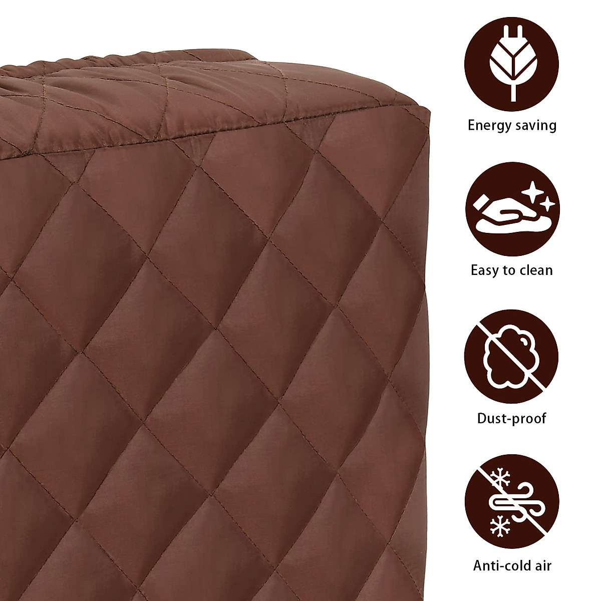 KylinLucky Indoor Air Conditioner Cover AC Cover for Inside Window Unit 21 x 15 x 3.5 inches(L x H x D),Brown