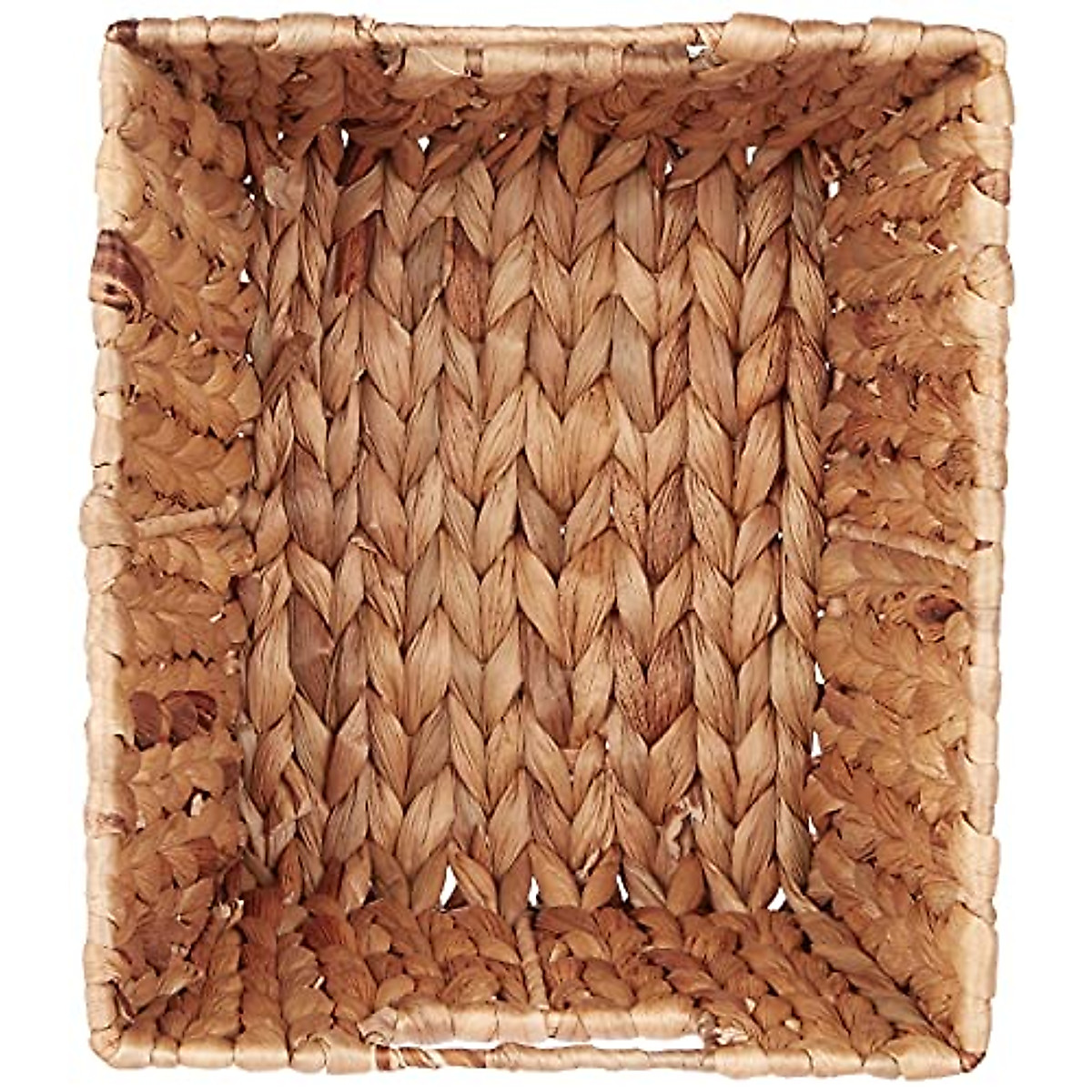 Trademark Innovations Hyacinth Storage Basket with Handles, Rectangular (Set of 4, 11.5")