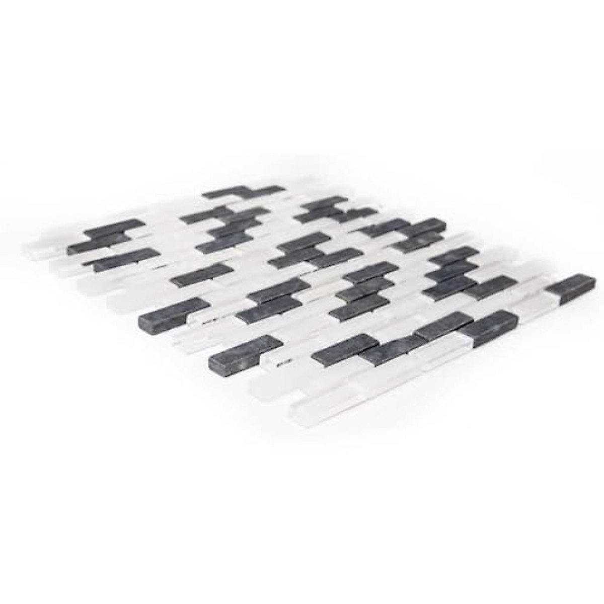 The Tile Life Victory Brick 1" x 2" Glass Mosaic Tile for Kitchen Backsplash and Bathroom Wall