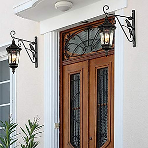 Amagabeli Hanging Plants Bracket 10 inch Outdoor Planter Hooks Hangers Flower Baskets Pot Bird Feeder Hanger for Fence Wall Trees Wind Chimes Lantern Outdoor Indoor Garden Arm 3D Bird Black hook02