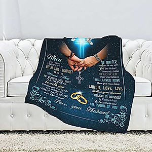 to My Wife Blanket from Husband, Birthday Gifts for Wife, Soft Throw Blanket Gifts for Her, Wife Birthday Gift Ideas,Best Christmas Valentines Wedding for Wife 60''x50''