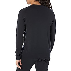 Amazon Aware Men's Regular-Fit Merino Wool V-Neck Sweater (Available in Tall), Black, X-Large