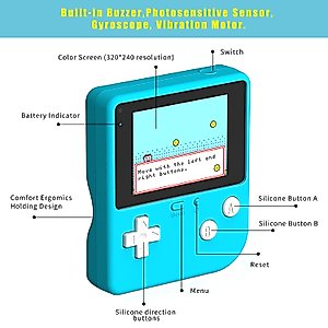 ELECFREAKS Retro Coding Arcade for Microsoft Makecode DIY Programmable Handheld Game Console Suitable for STEM Education, Kid Game Programming Learning Machine Supports Block Programming and Python