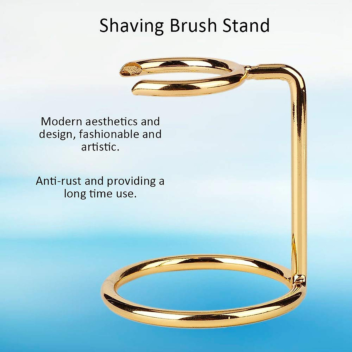 Shaving Brush Holder,Razor Brush Stand Men Shaving Brush Stainless Steel Stand Razor Holder for Salon Home Travel Use