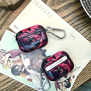 Air pod Pro Case, YAKFX Shockproof and Drop-Proof Luxury TPU Hard Protective Cover, IMD Fashion Pattern Printing, Air pod Pro Case Suitable for Everyone (TPU/Pro/Bat Itachi)
