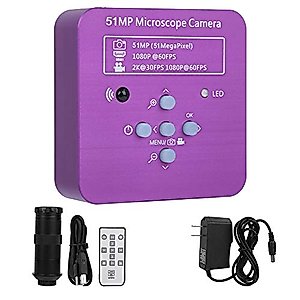 51MP HDMI Microscope Camera Digital Microscope Video Camera Industrial Electronic USB Microscope 120X C Mount Lens with Remote Control