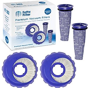 Fette Filter - Vacuum Filter Set Compatible with Dyson Small Ball UP15, Small Ball Multi Floor & Small Ball Pro. Compare to Part # 966444-02 & 967276-01 - Pack of 2