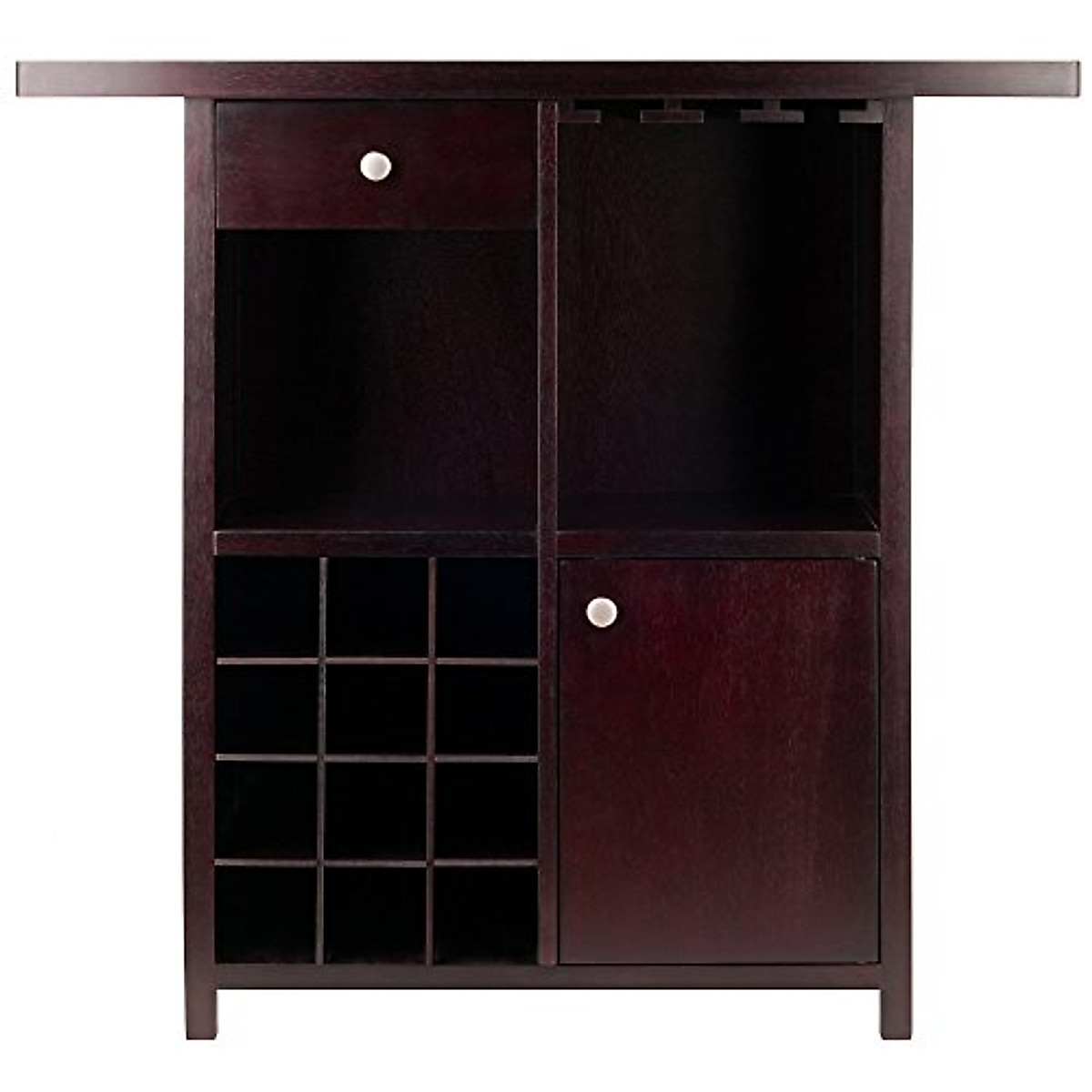 Winsome Macon Bar Wine Cabinet, Espresso
