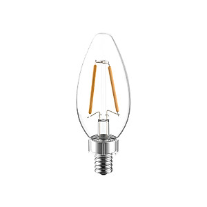GE (3 Bulbs) 42465 Reveal LED 25-Watt Equivalent LED Chandelier Bulb, 200 lumens, 2.5 watts, Candelabra Base, Blunt tip, Color-Enhancing Dimmable Candle Light Bulb