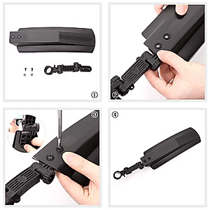 Farway 26 inch Snow Bicycle Mudguard Fat Bike Fender Front Rear Mud Guard Cycling Bike Fender for Fat Tire Mountain Bike