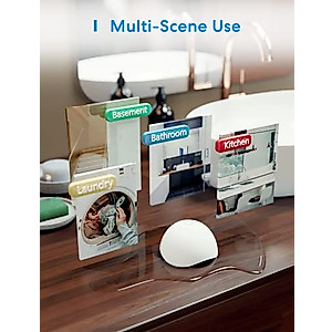 meross Smart Water Sensor Alarm 3 Pack, WiFi Water Leak Detector Support Apple HomeKit, SmartThings, IP67 Waterproof with App Alerts, Alarm, 100M Range for Home Basement Kitchen (Meross Hub Included)