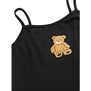 SOLY HUX Girl's 2 Piece Outfits Short Sleeve Crop Top and Cartoon Print Cami Dress Set Multicoloured 11-12Y