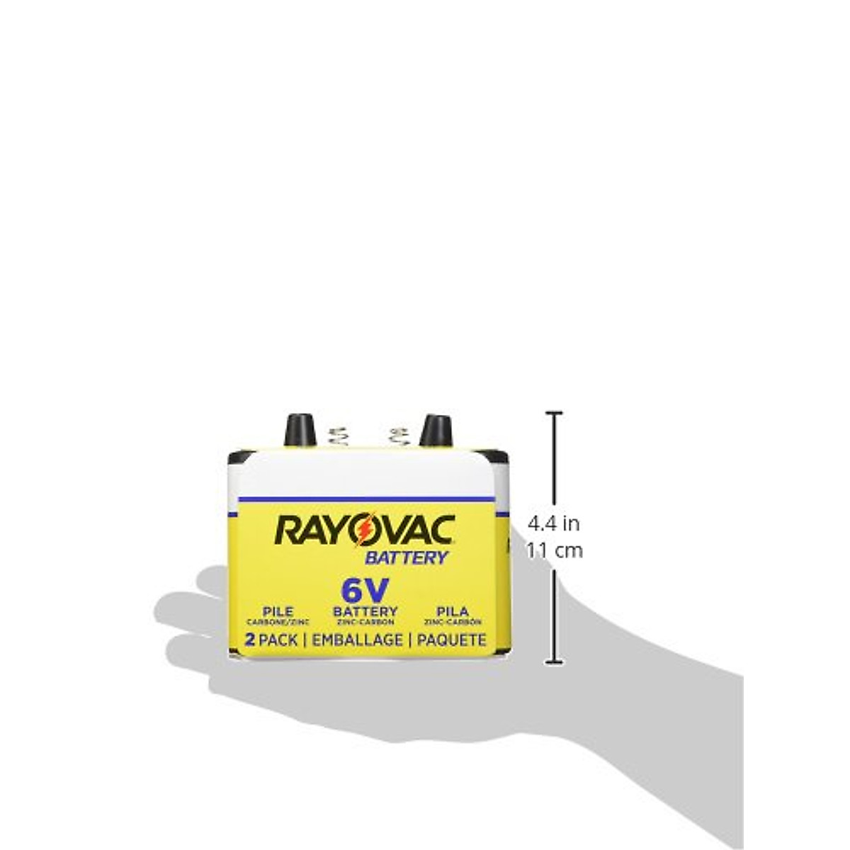 Rayovac 944-2R: 6-Volt Heavy Duty Lantern Battery with Spring Terminals - 2 Pack