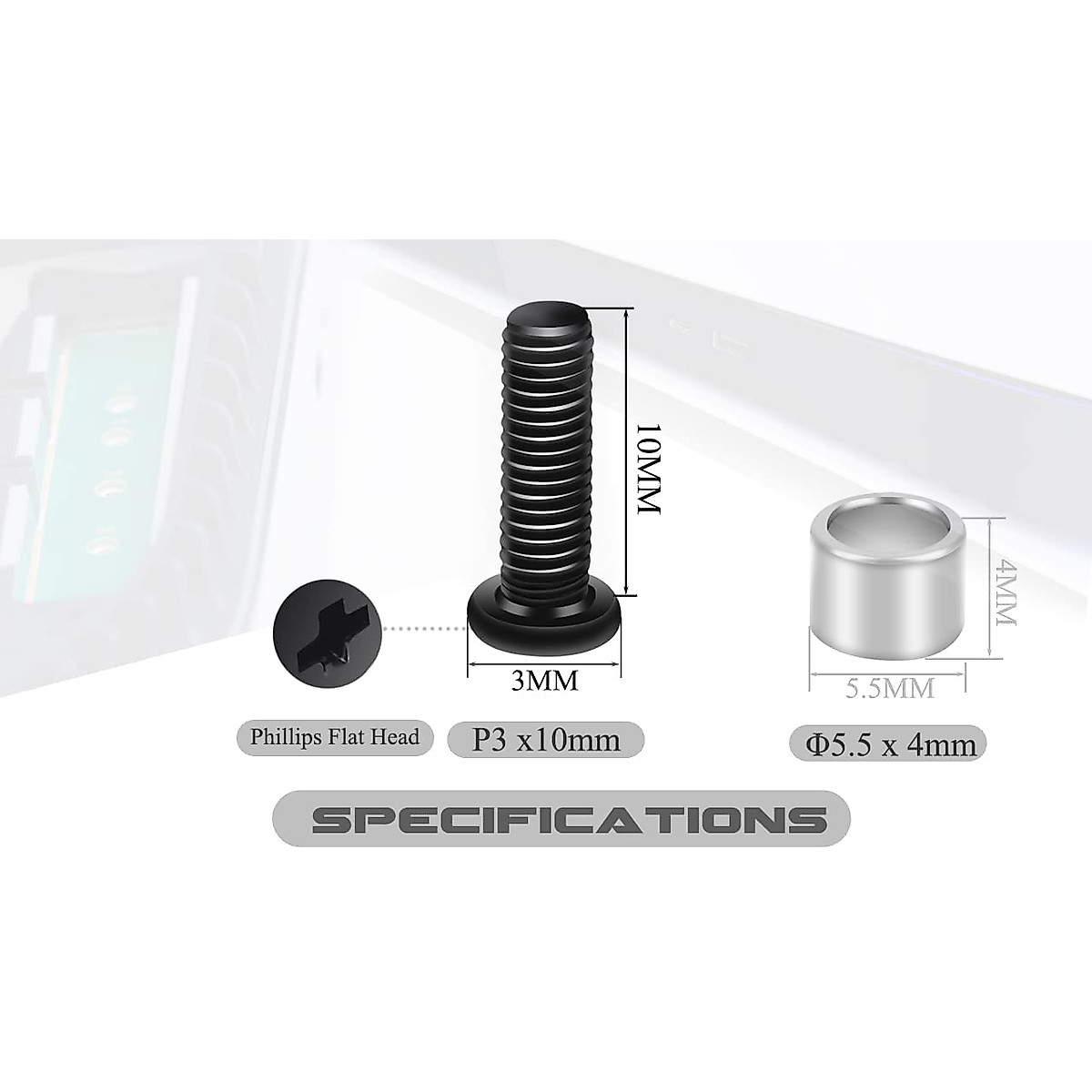 LeFix Screw Spacer Screwdriver Kit Compatible with Sony PS5 Internal SSD Storage Upgrade