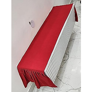 Throw Pillow Red Modern TV Console Unit Runner/TV Cabinet Cover Diwali Festival Decor (3 Feet TV Console(14x48 Inches))