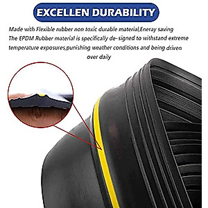 20Ft/6M Universal Garage Threshold Seal Strip, Garage Door Bottom Weatherproof Strip Rubber DIY Weather Stripping Replacement, Not Include Sealant/Adhesive (Black)